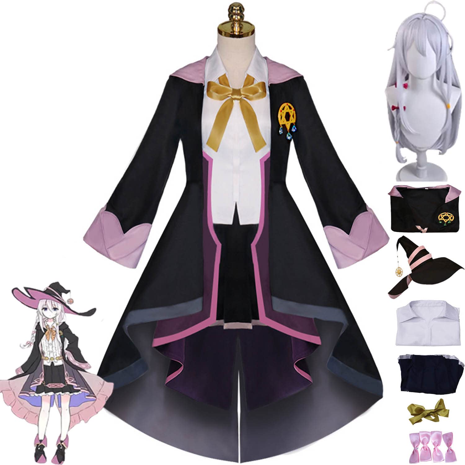 Buy Anime Wandering Witch The Journey of Elaina Cosplay Costume Outfit ...
