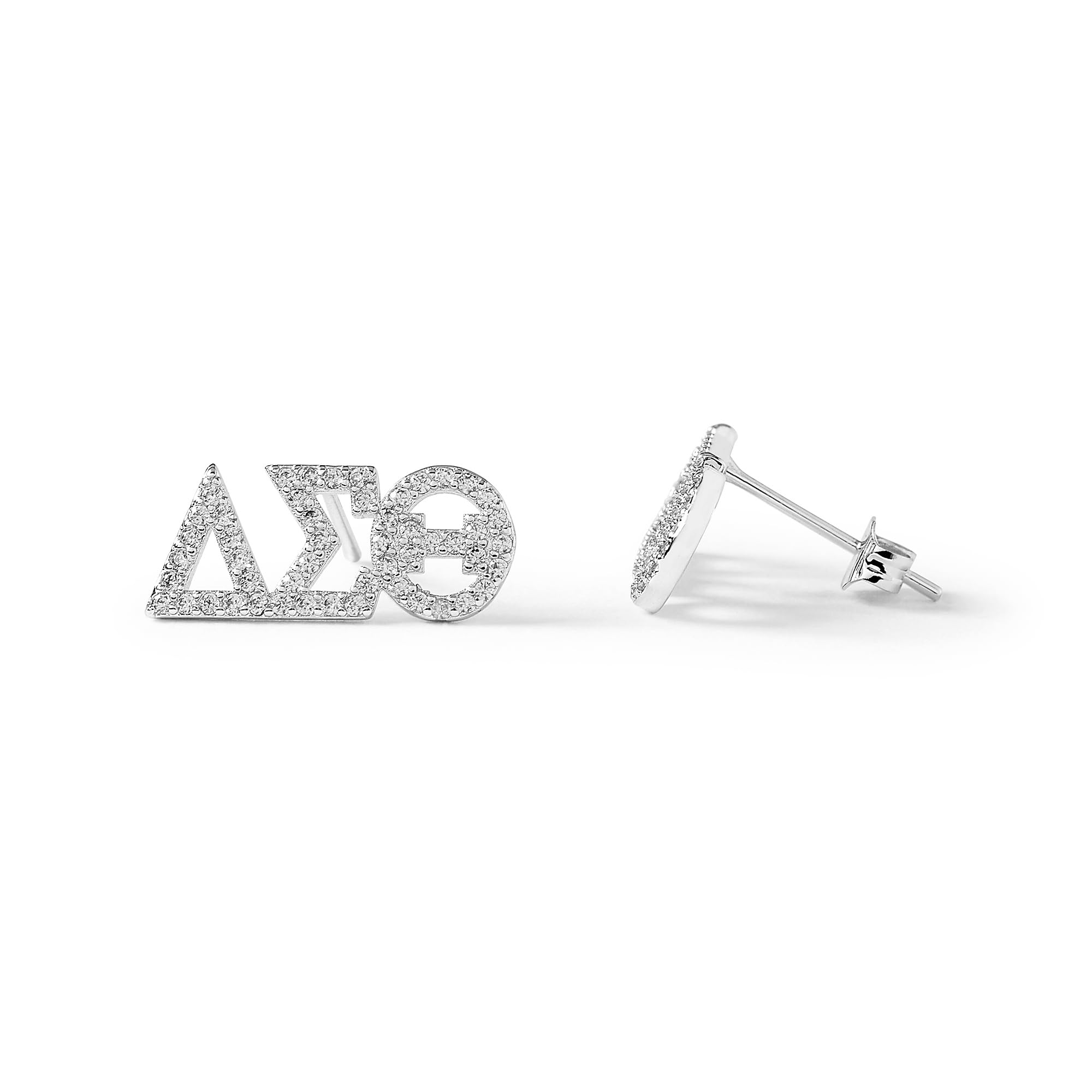 Amazon.com: Sorority Shop Delta Sigma Theta Earrings — White Gold ...