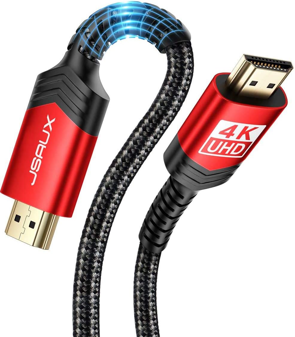 4K HDMI Cable 10FT/3m, JSAUX Ultra High Speed 18Gbps HDMI to HDMI 2.0 ...