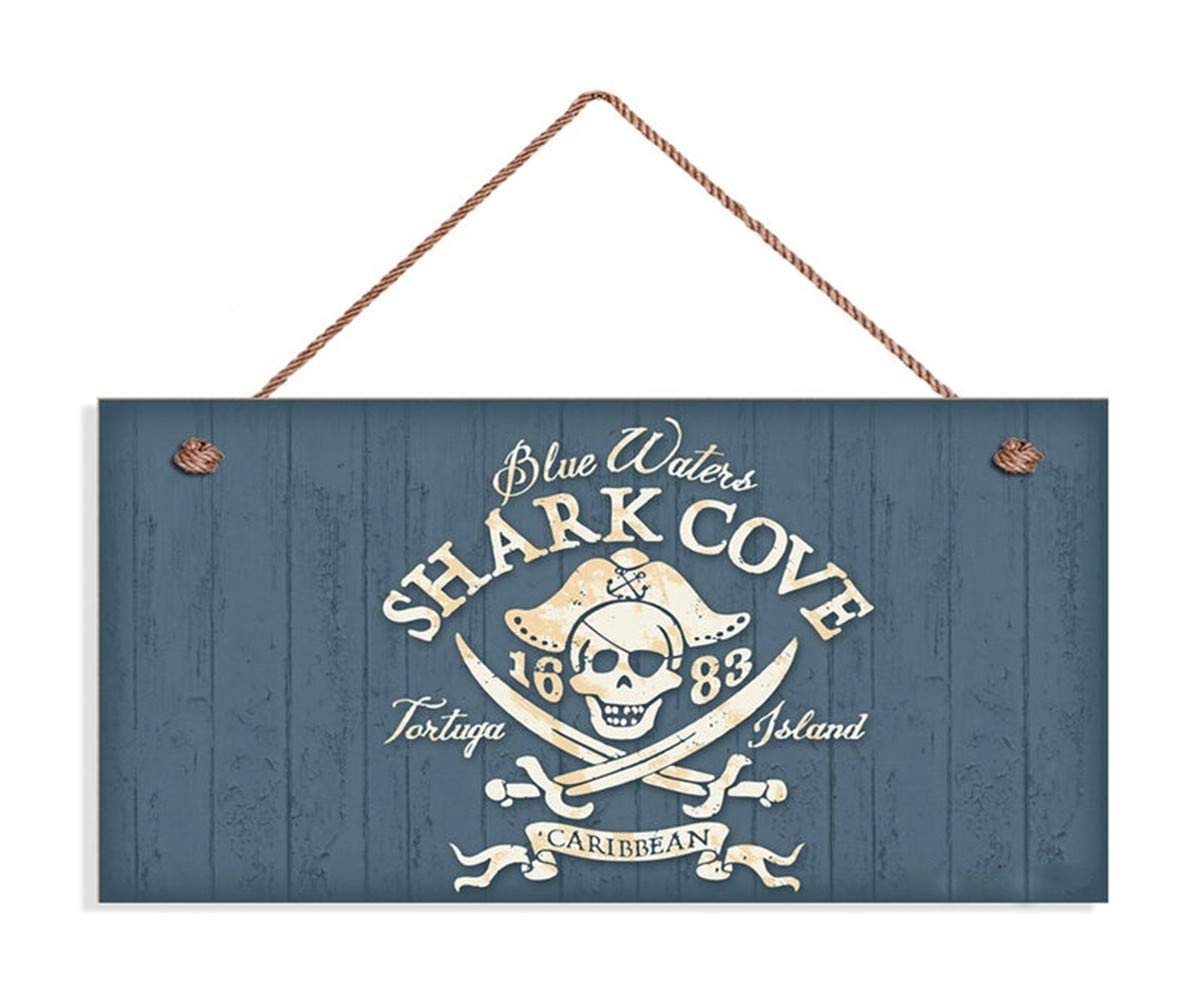 Snapklik.com : Na Pirate Beach Sign, Shark Cove, Caribbean 10" X 5 ...