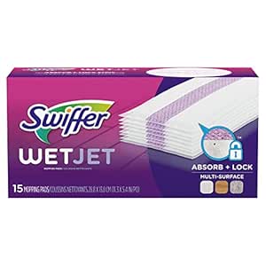 Swiffer Multi Surface Wetjet Hardwood Floor Cleaner Spray Mop Pad Refill, 15 Count : Amazon.in ...