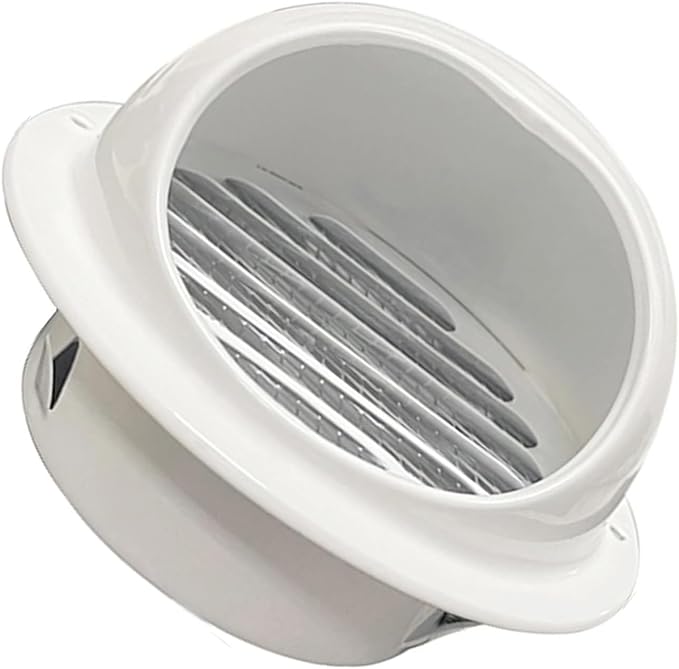 External Vent Stainless Steel Air Vent Black Gray White, Round Duct ...