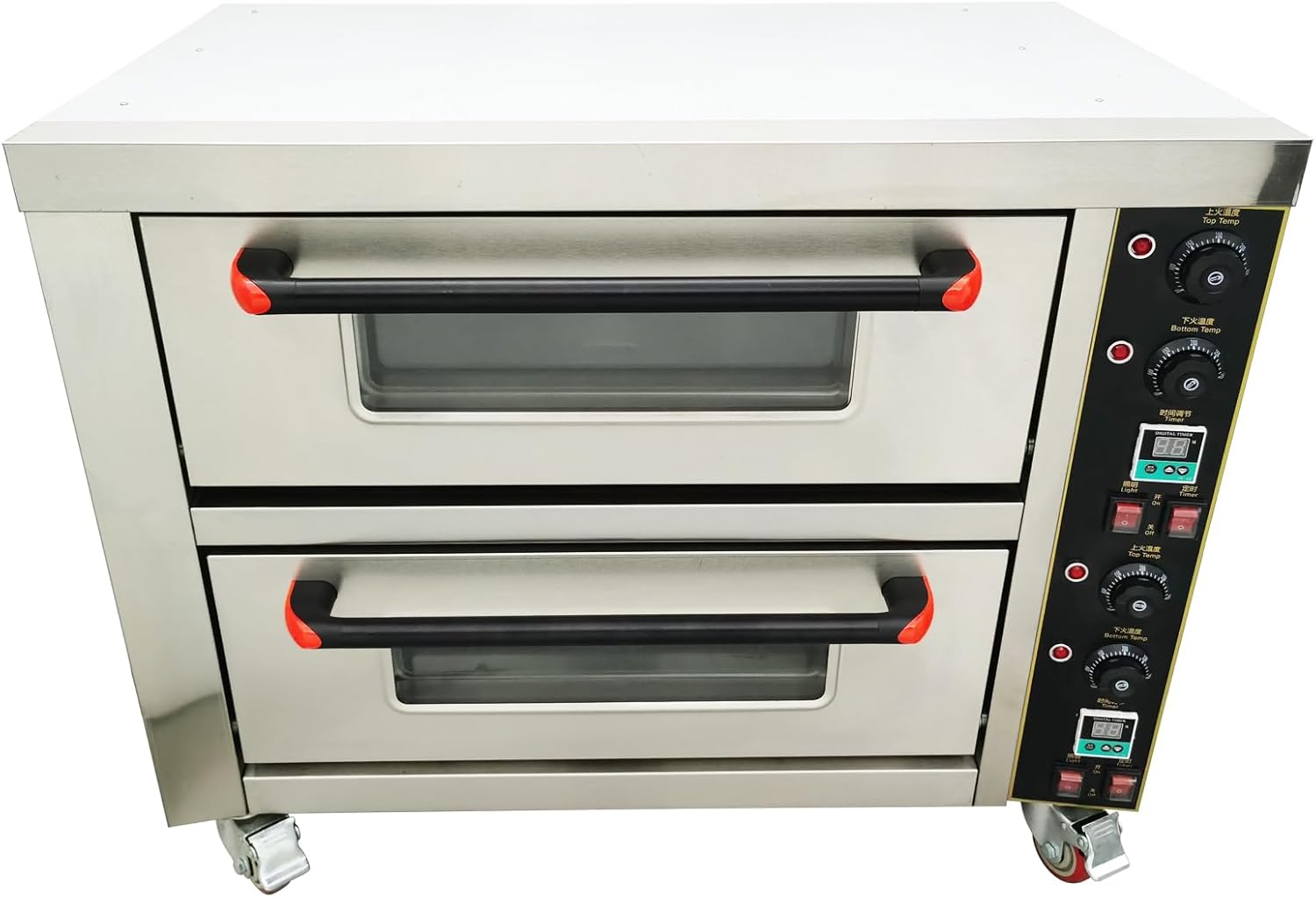 Amazon.com: Banfluxion 220V 6400W Electric Pizza Oven Movable Double-decker Pizza Toaster Oven 0 ...