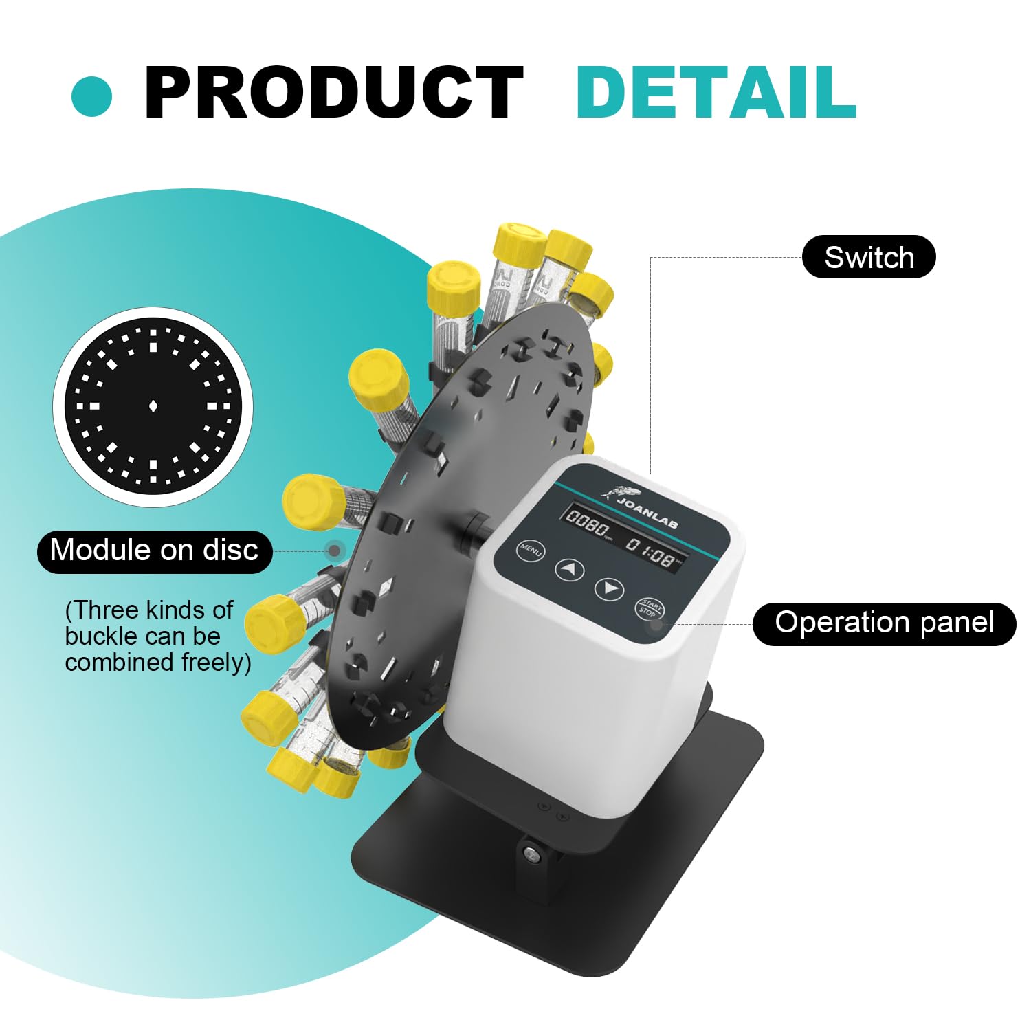 Snapklik.com : JOANLAB Digital Lab Rotary Rotating Mixer Tube Mixer ...