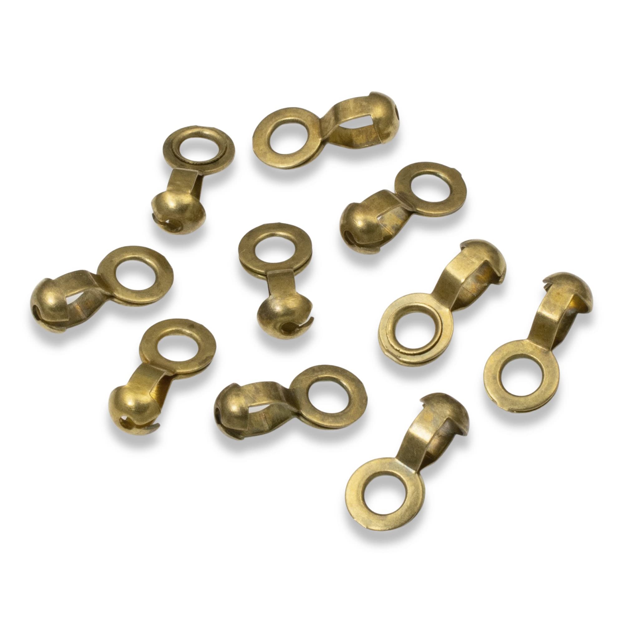 Amazon.com: 10 Antique Brass #6 Ball Chain Fan Pull Loop Connectors ...