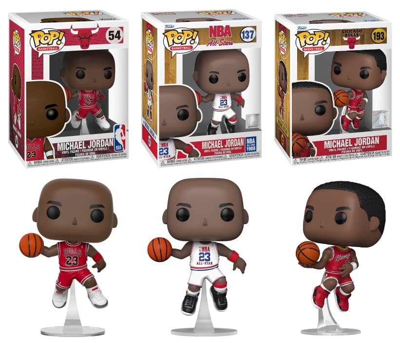 Amazon.com: Funko Michael Jordan (Chicago Bulls) NBA Pop! Combo (3 ...