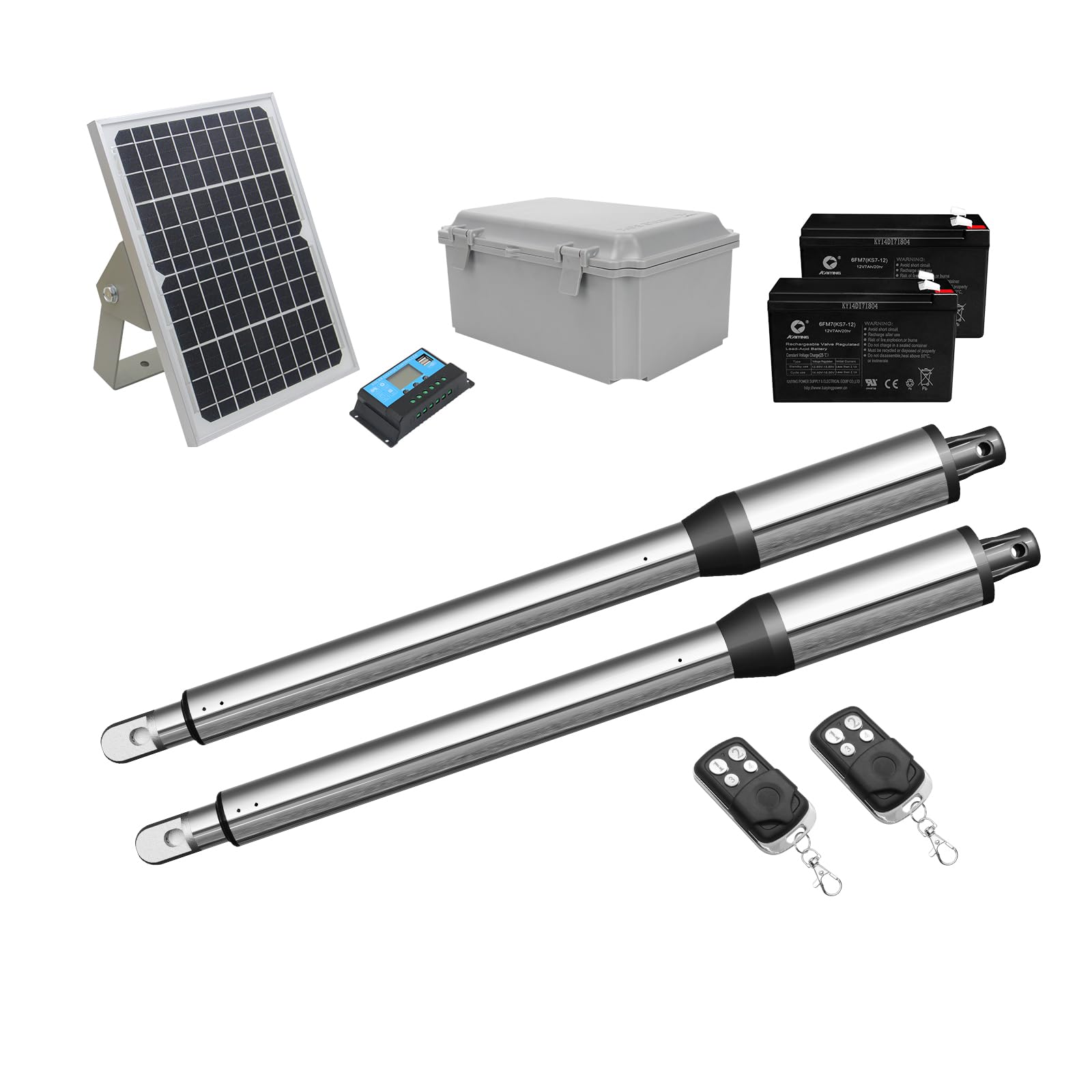 Amazon.com: JUJIANG C01 Solar Gate Opener with Batteries & Solar Panel ...