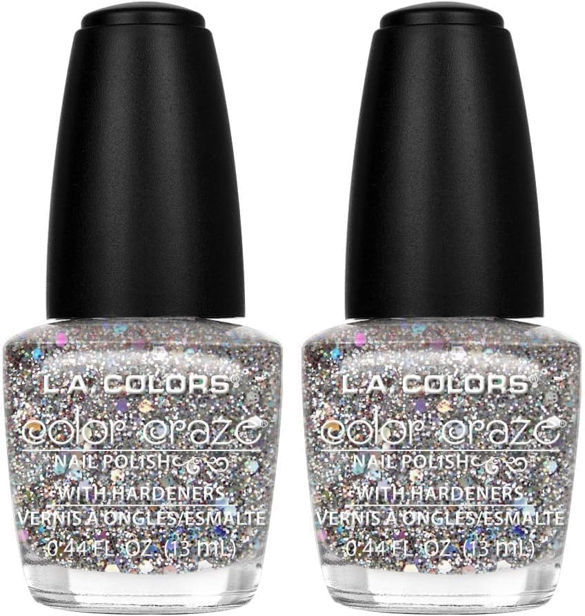 Amazon.com : L.A. COLORS Color Craze Nail Polish, Glitter Bomb CNP543 ...