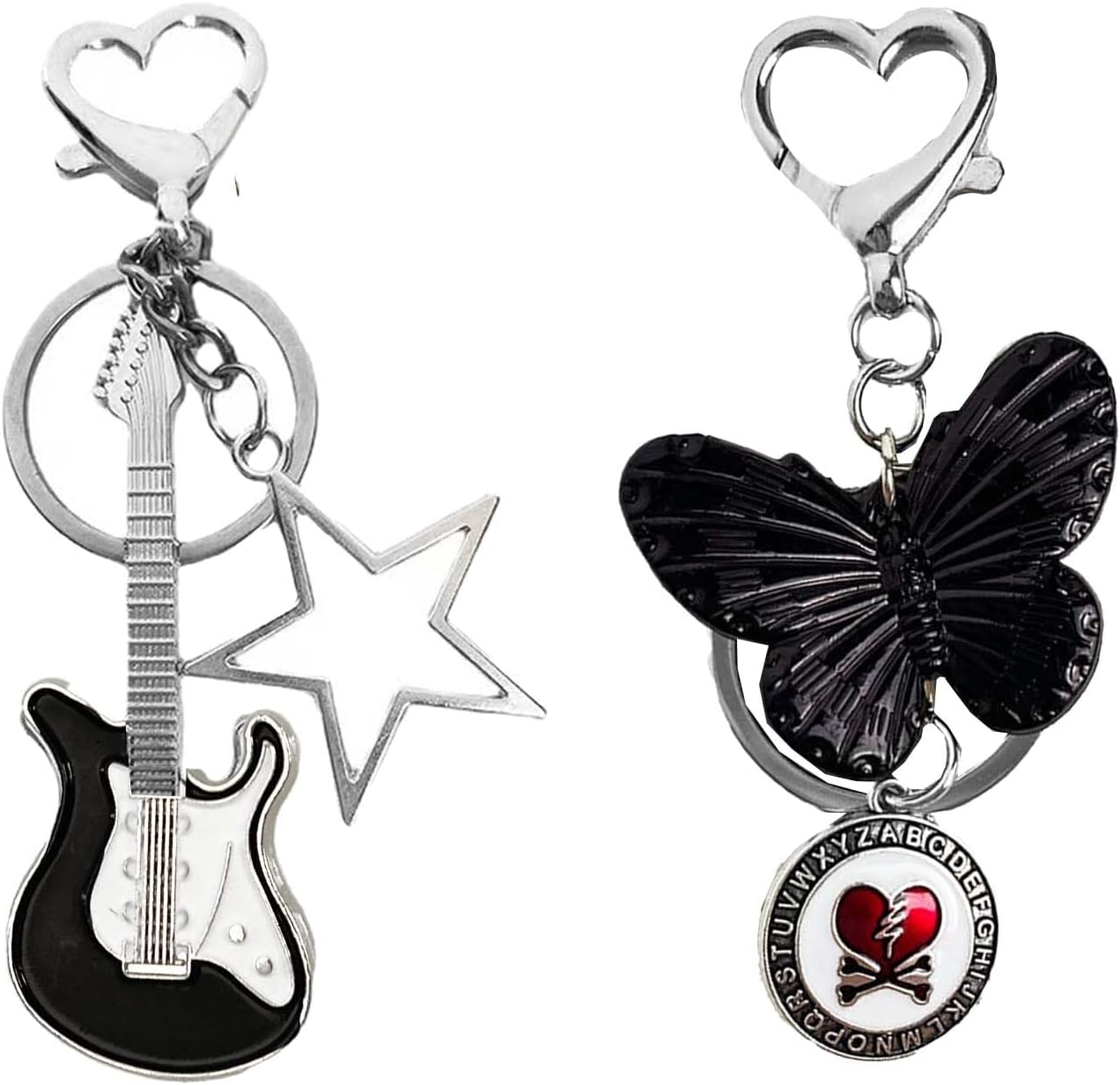 Amazon.com: SMUOBT Cute Aesthetic Keychain Heart Key Ring Keychains for ...