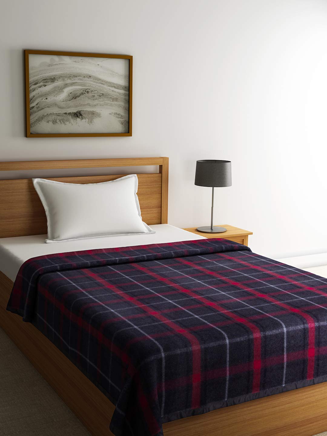 Buy Raymond Home Wool & Wool Blend 210 TC Blanket (Standard_Red) Online ...
