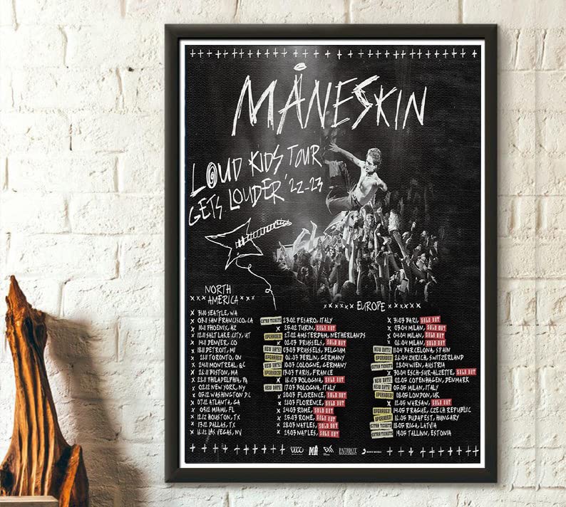 Maneskin Tour 2023 Poster, Maneskin Tour Poster | ID 12585710 by ...