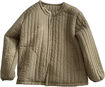 Amazon.co.jp: GUREITOJP Women's Padded Coat, No Color Jacket, Quilted ...