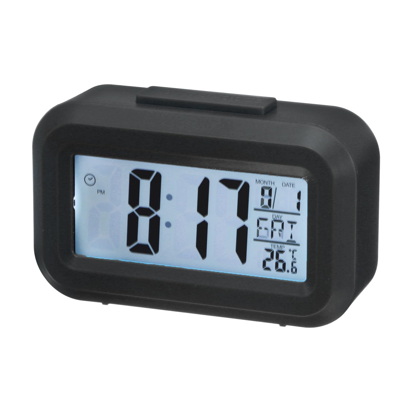 Amazon.com: uxcell Square Electronic Alarm Clock with LCD Screen, Black ...