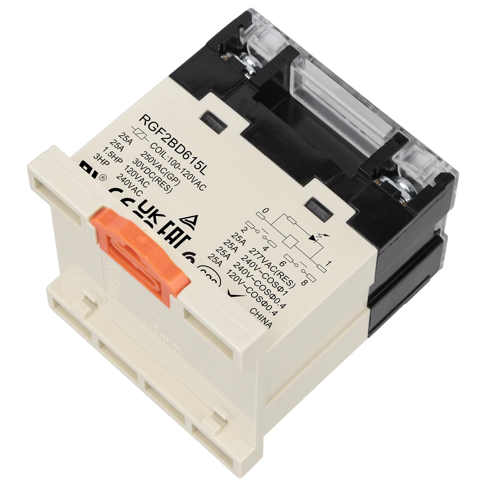 Snapklik.com : Weasch General Purpose Relay, RGF2BD615L, 25A 100-120VAC ...