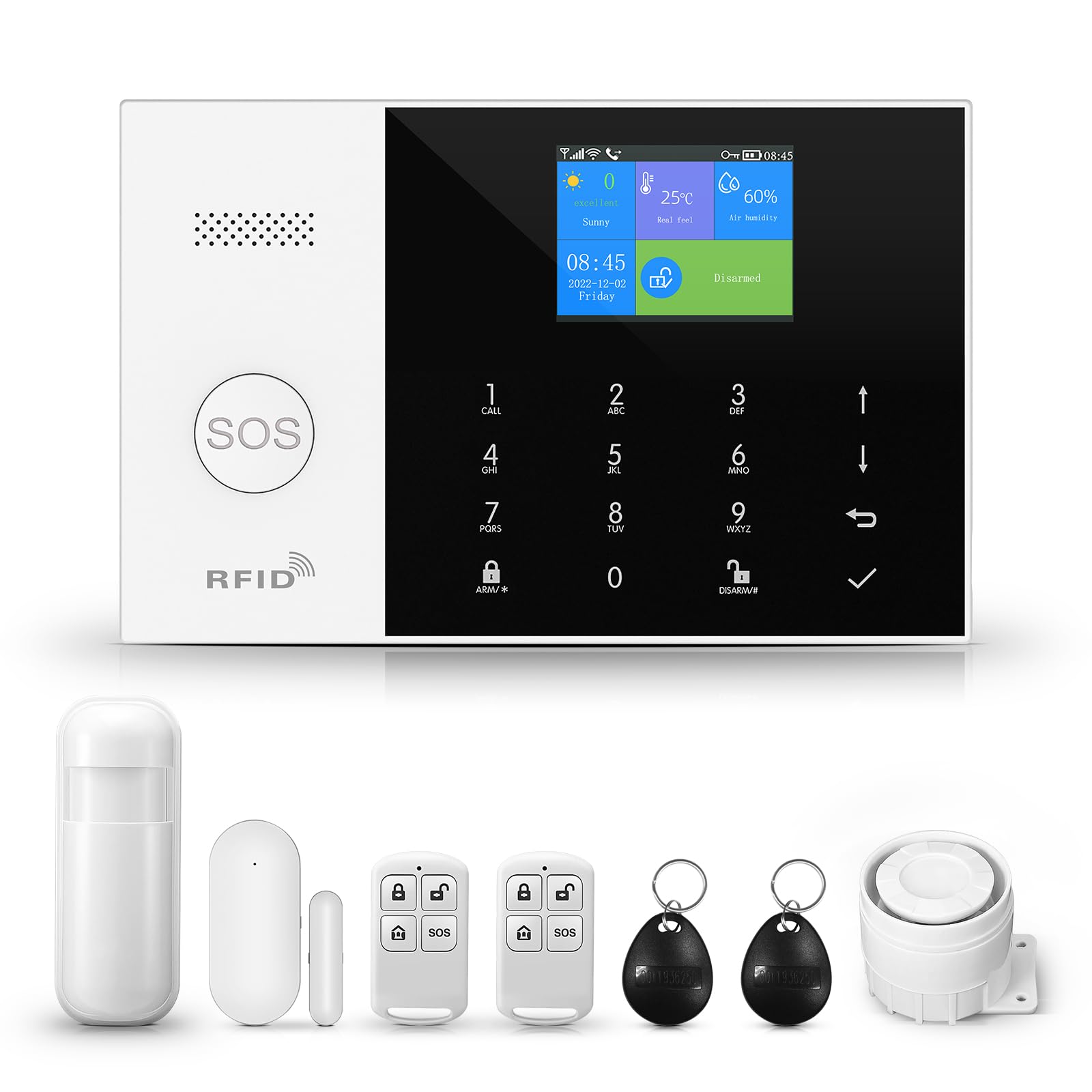 Amazon.com: PGST WiFi+GSM/4G Home Smart Alarm Security System Kit,DIY ...