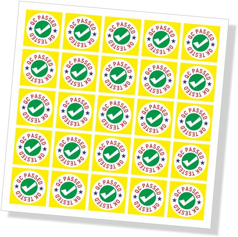 PG Creations QC Passed Ok Tested Stickers for Quality Check, Small Size ...