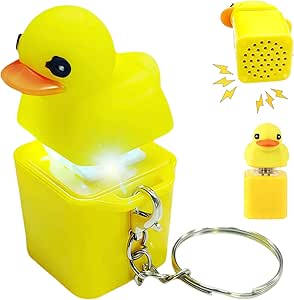 Amazon.com: Duck Quacking Fidget Toy - Duckys Duck Keychain with ...