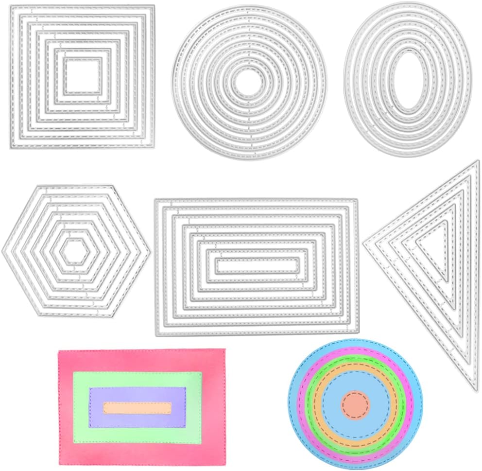 Amazon.com: 1 Pack Round Metal Cutting Dies Circle Frame Background Die ...