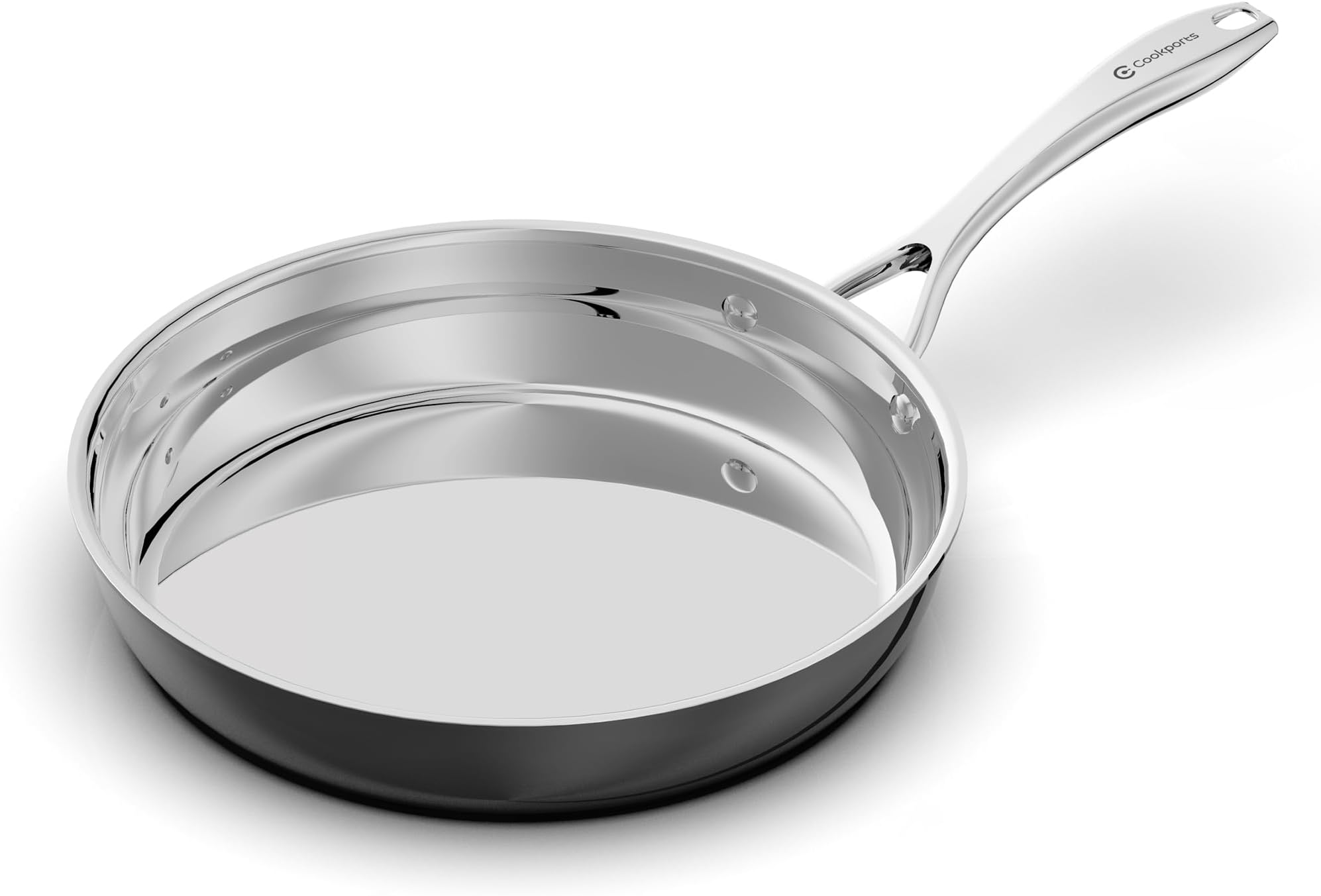 Amazon.com: Christmas Gift Tri-Ply Stainless Steel Fry Pan Extra Strong ...