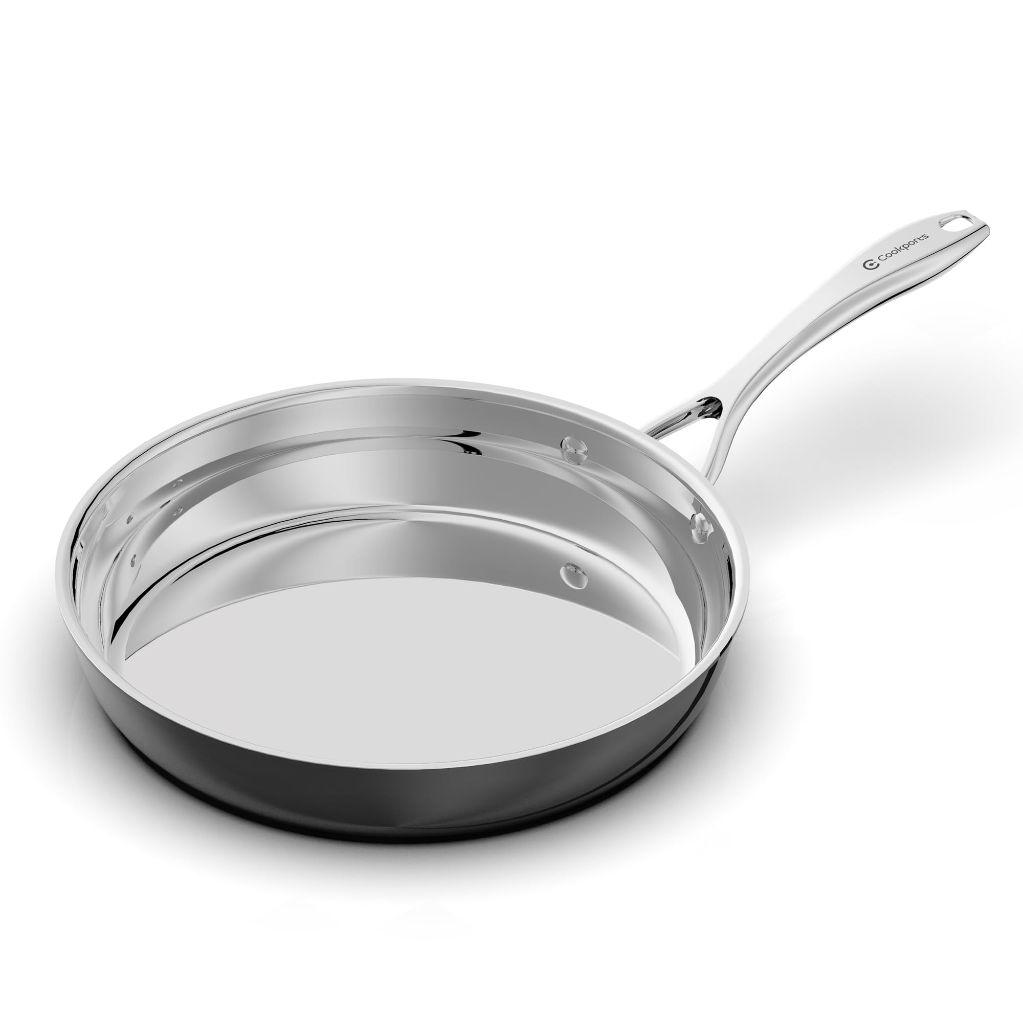 COOKPORTS Stainless Steel Frying Pan 10 Inch Stainless Steel Cookware ...