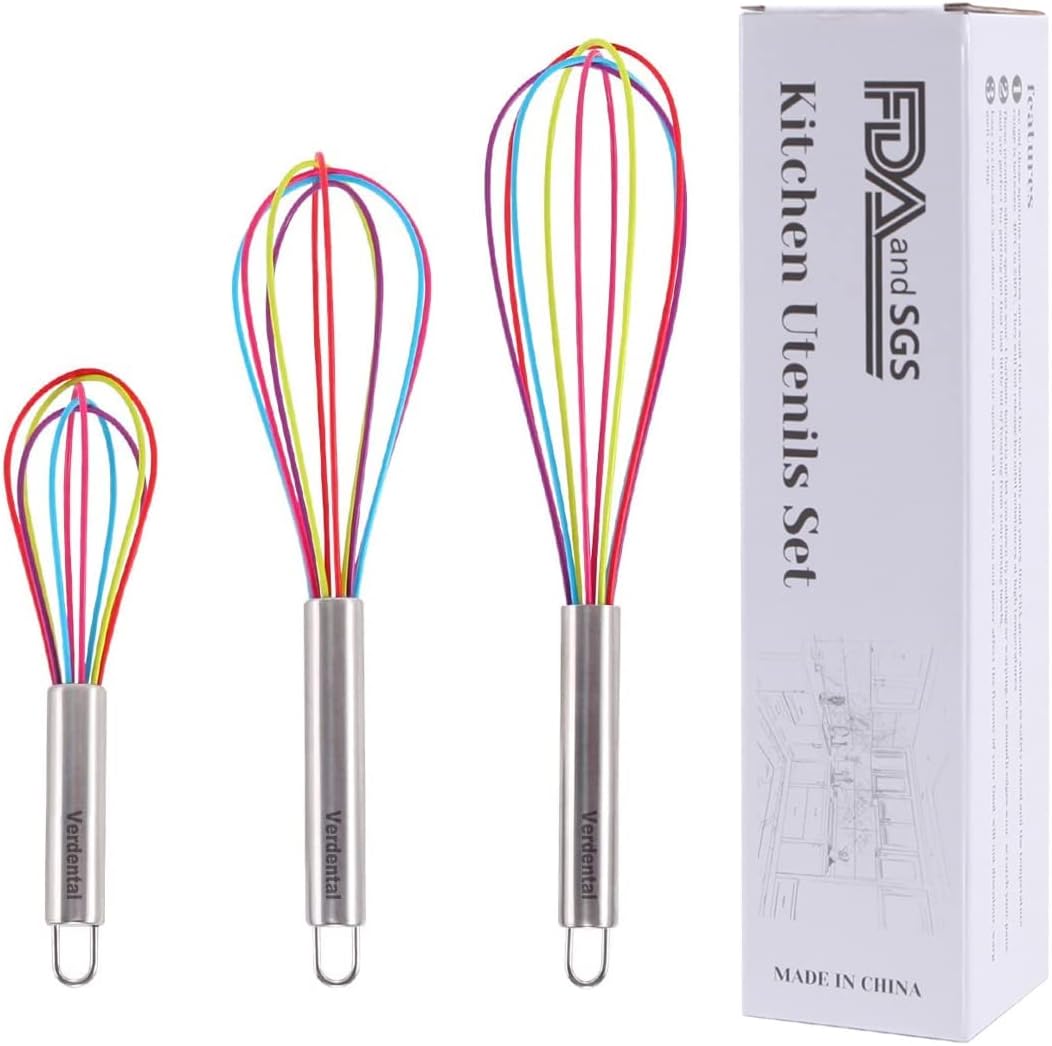 Amazon.com: Core Kitchen 2 Piece Whisk Set - Rainbow: Home & Kitchen