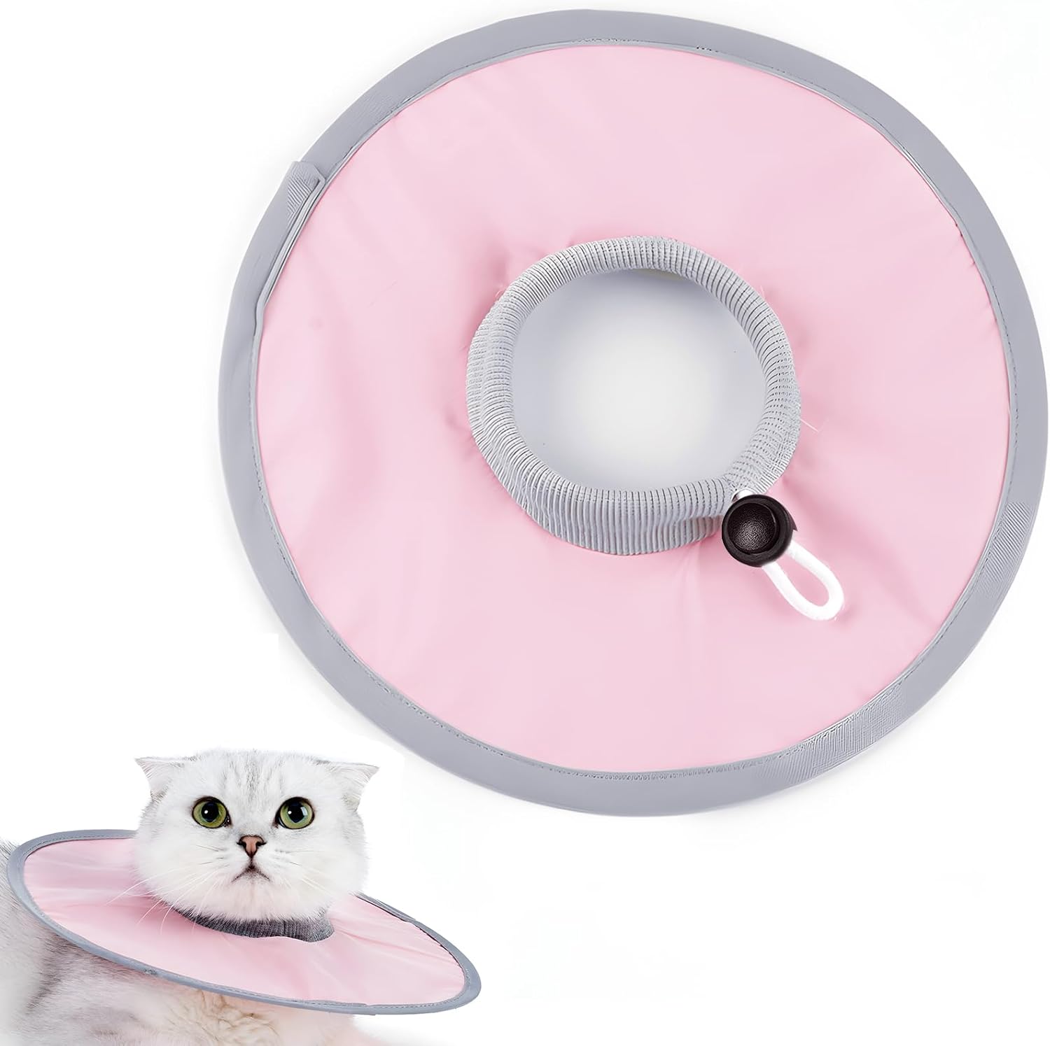 Amazon.com : Cat Cone Collar Cat Recovery Collar Adjustable Pet Cone ...