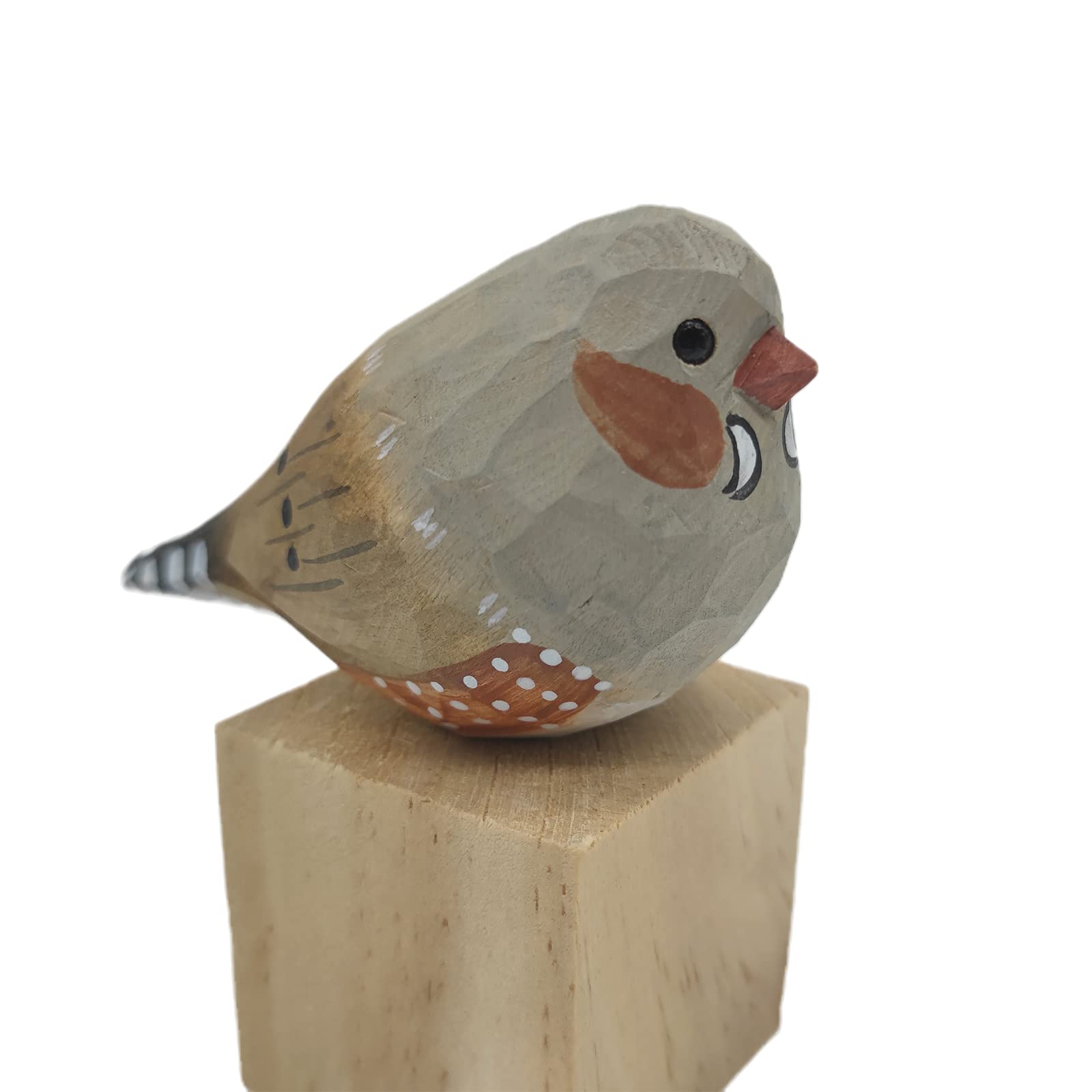 Amazon.com: TALKLEK Hand Carved Wooden Bird Figurines, Creative Small ...
