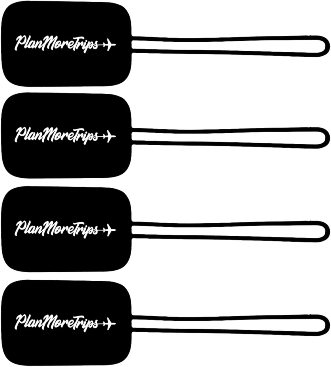 Amazon.com: 4 Pack Black Luggage Tags for Suitcases TSA Approved ...