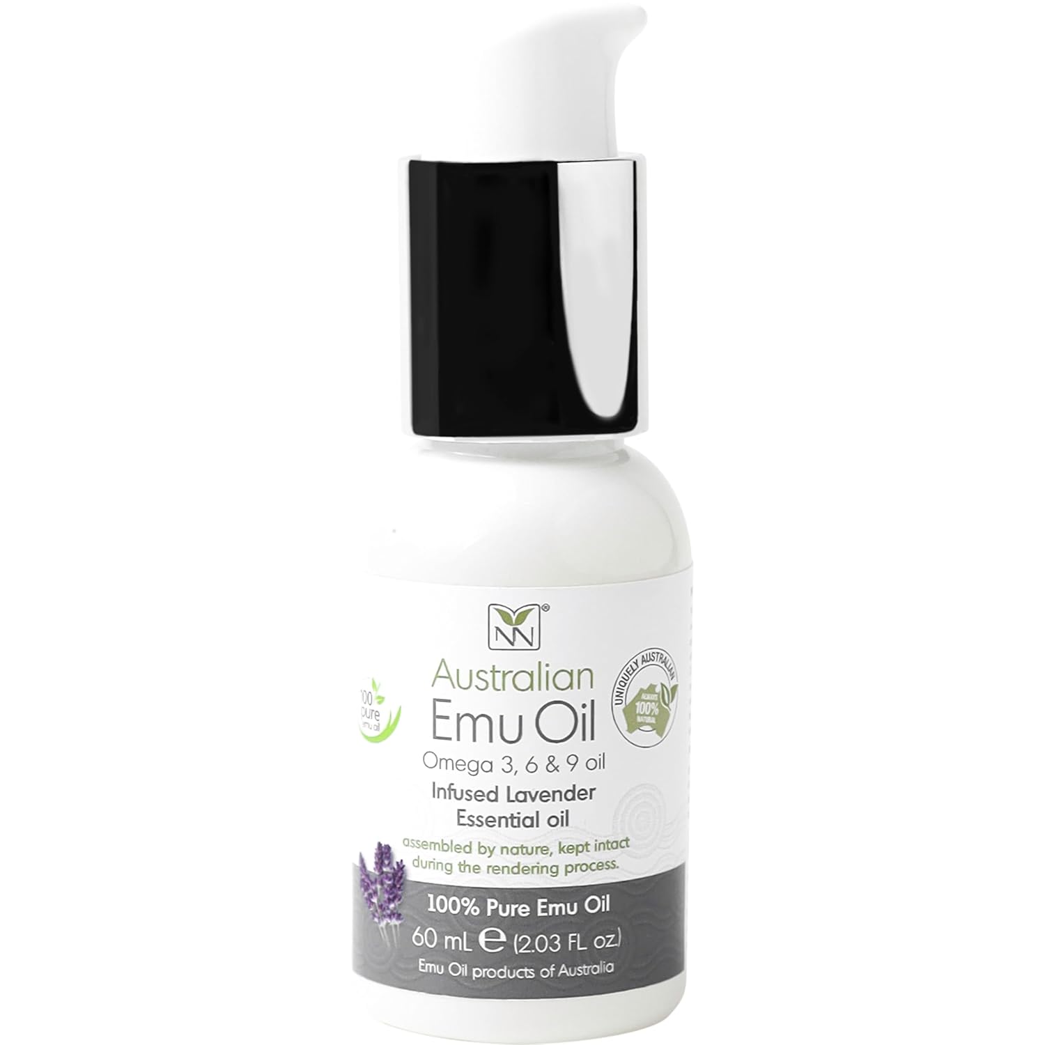 Amazon.com : Emu Oil Pure Skin Moisturizer - Nail, Body, Face, Scalp & Hair Moisturizer with ...