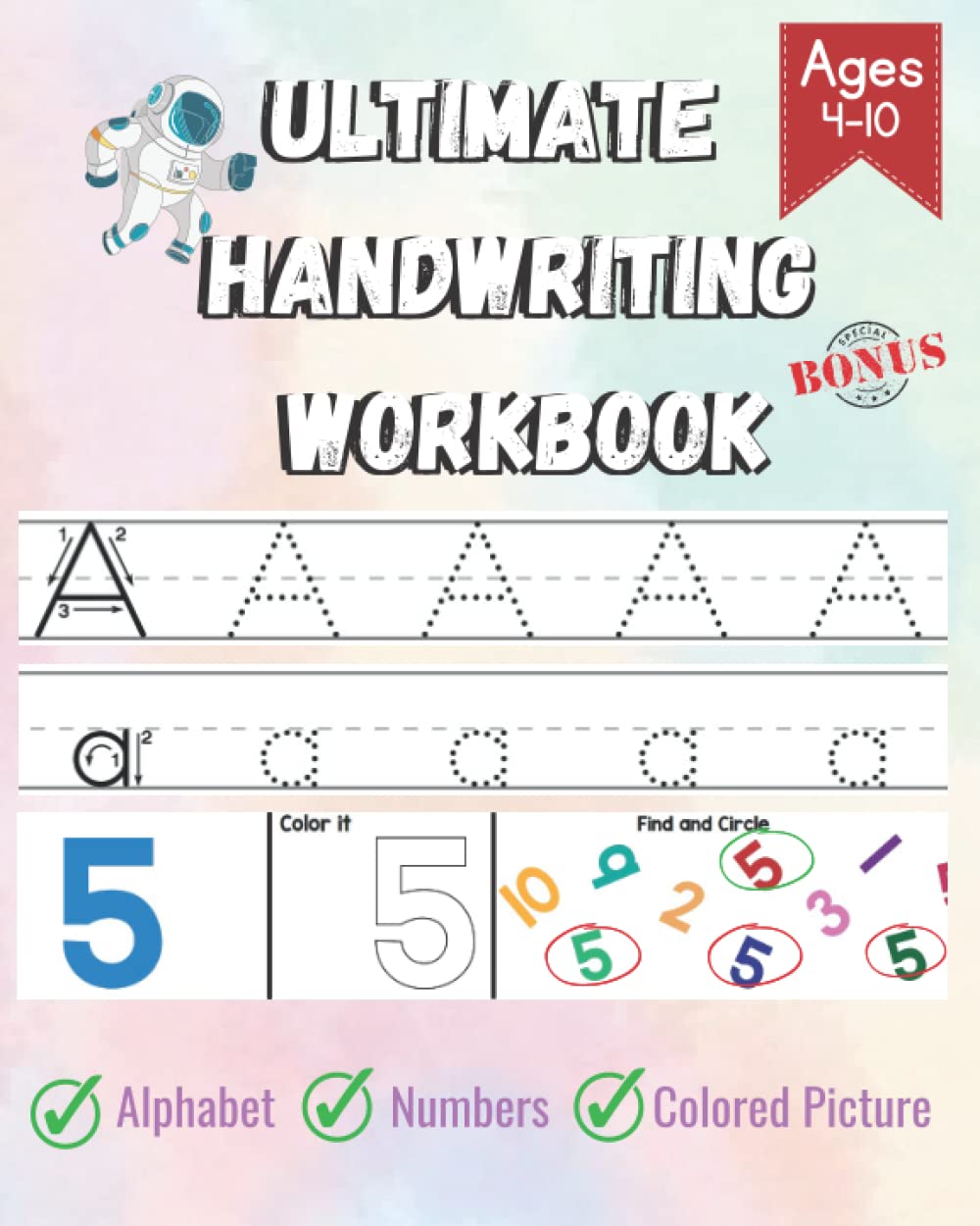Ultimate Handwriting Practice Workbook for Kids (Colorful) : Penmanship ...