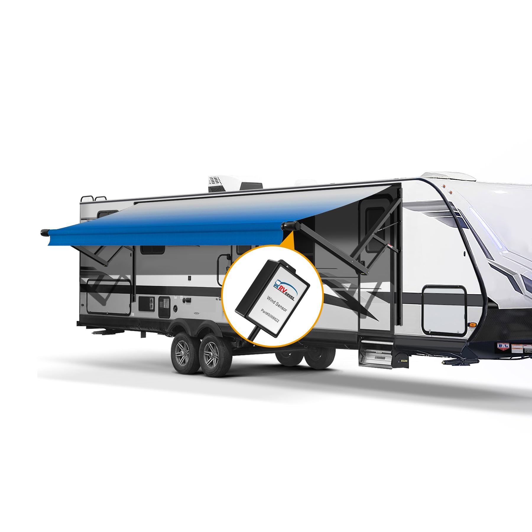 Amazon.com: RVeaves Black Intelligent RV Power Awning Frame and Fabric ...