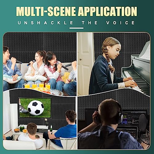 Snapklik.com : HWLIYUTAI 4 Pack Pyramid Acoustic Foam Panels, 48 X 24 X ...