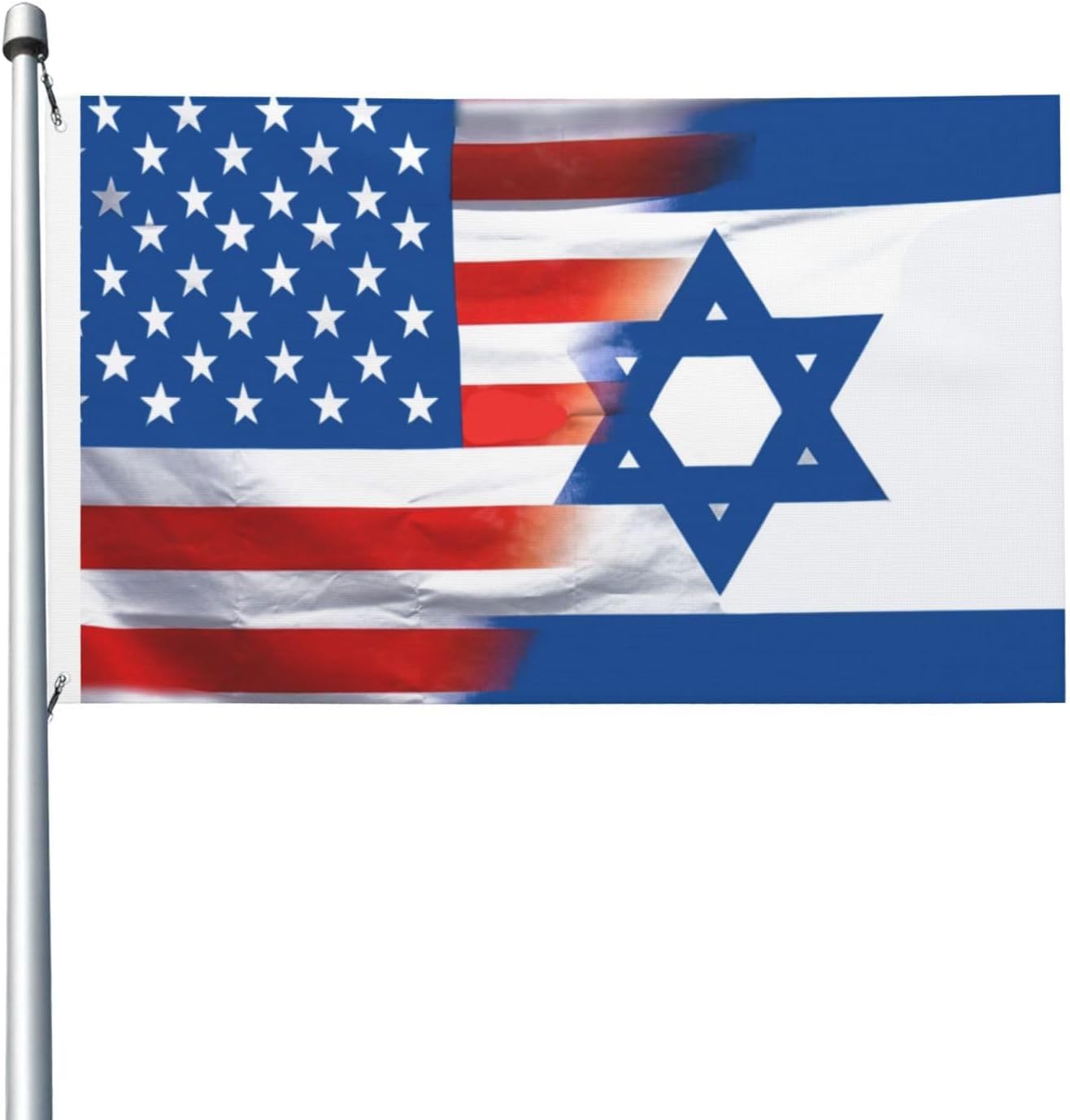 Amazon.com : Yectcpywl Israeli-American Flag Patriot Heart 3x5 Foot ...