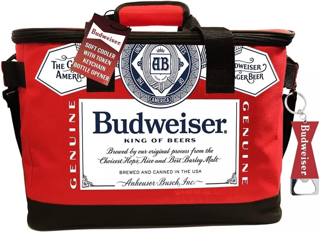 Amazon.com: Budweiser Soft Cooler Bag with Built-in Rechargeable ...