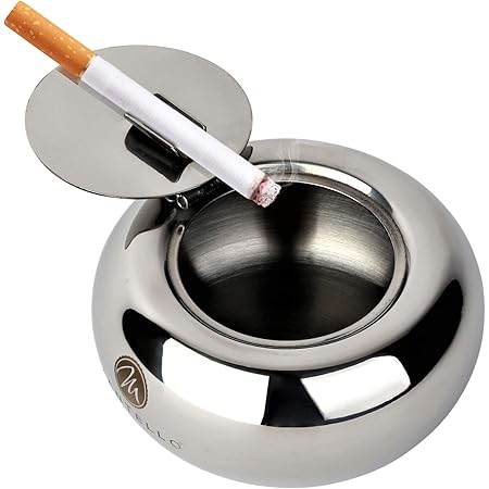 Amazon.com: Ashtray, Newness Stainless Steel Modern Tabletop Ashtray ...