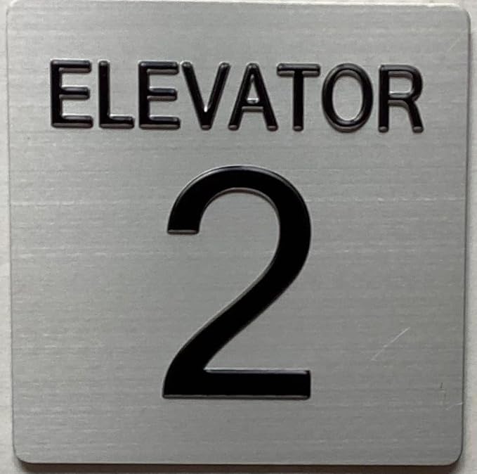 Amazon.com: ELEVATOR NUMBER SIGN SIGN with Raised letters & Grade 2 ...