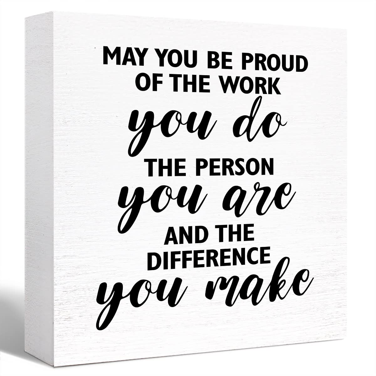 Amazon.com: Inspirational Office Wood Box Sign May You be Proud of the ...