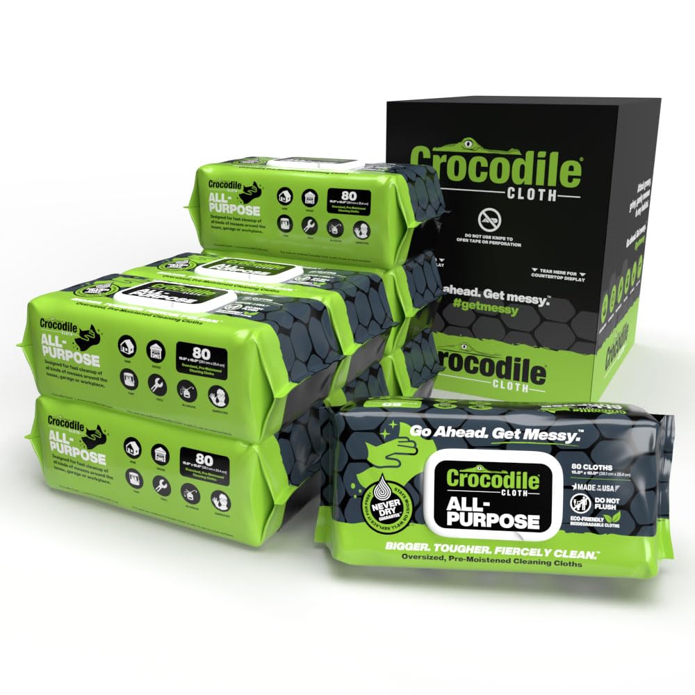 Amazon.com: Crocodile Cloth Multi-Purpose Household Cleaning Wipes ...