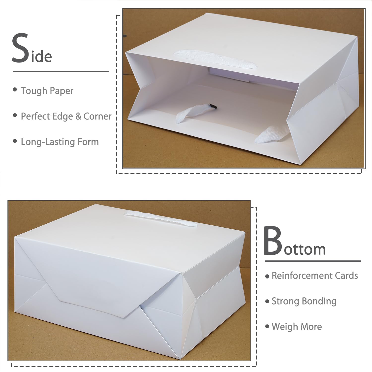 Snapklik.com : AZOWA White Paper Gift Bags