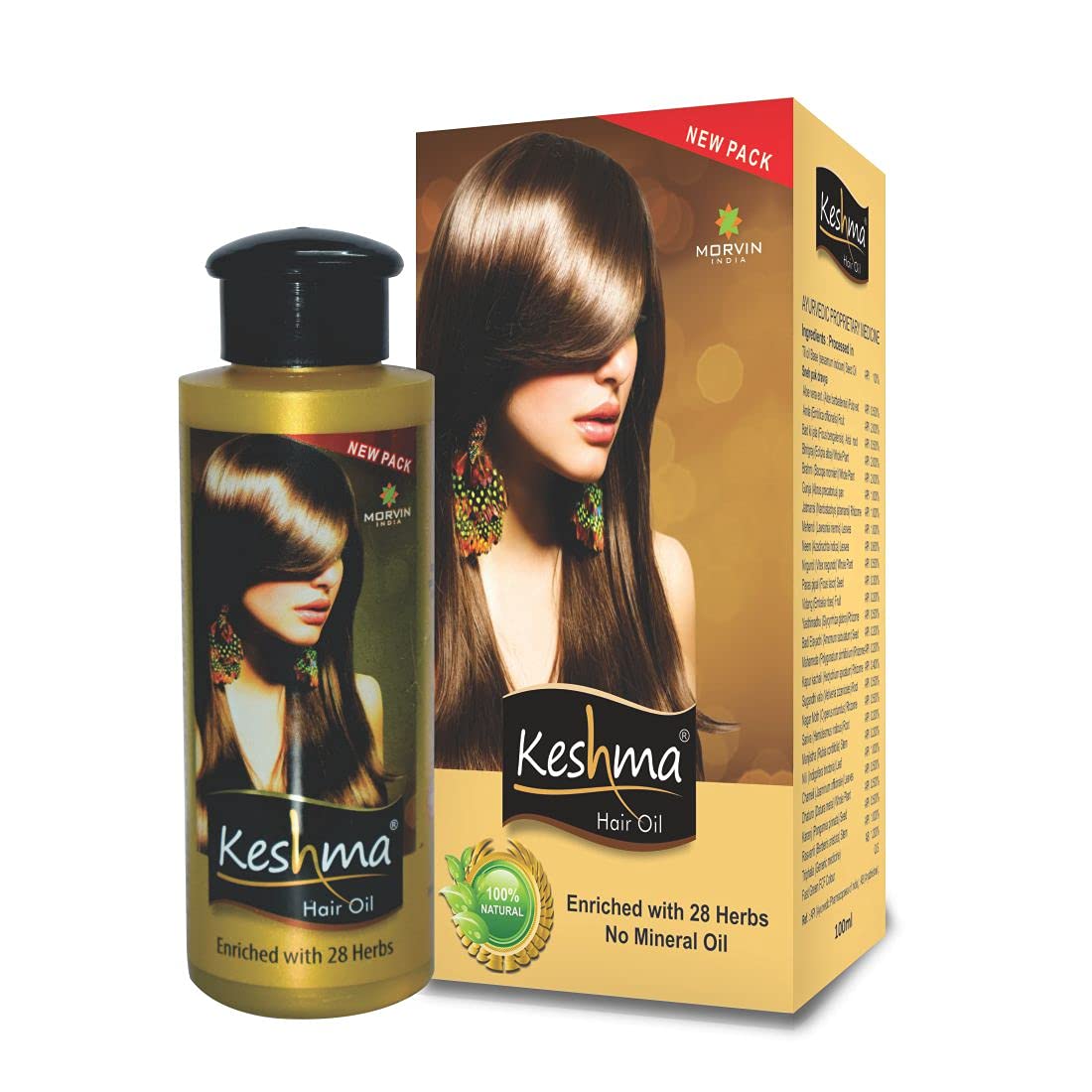 Buy Morvin India Keshma Ayurvedic Hair Oil (100ml) - Pack of 2 Online ...