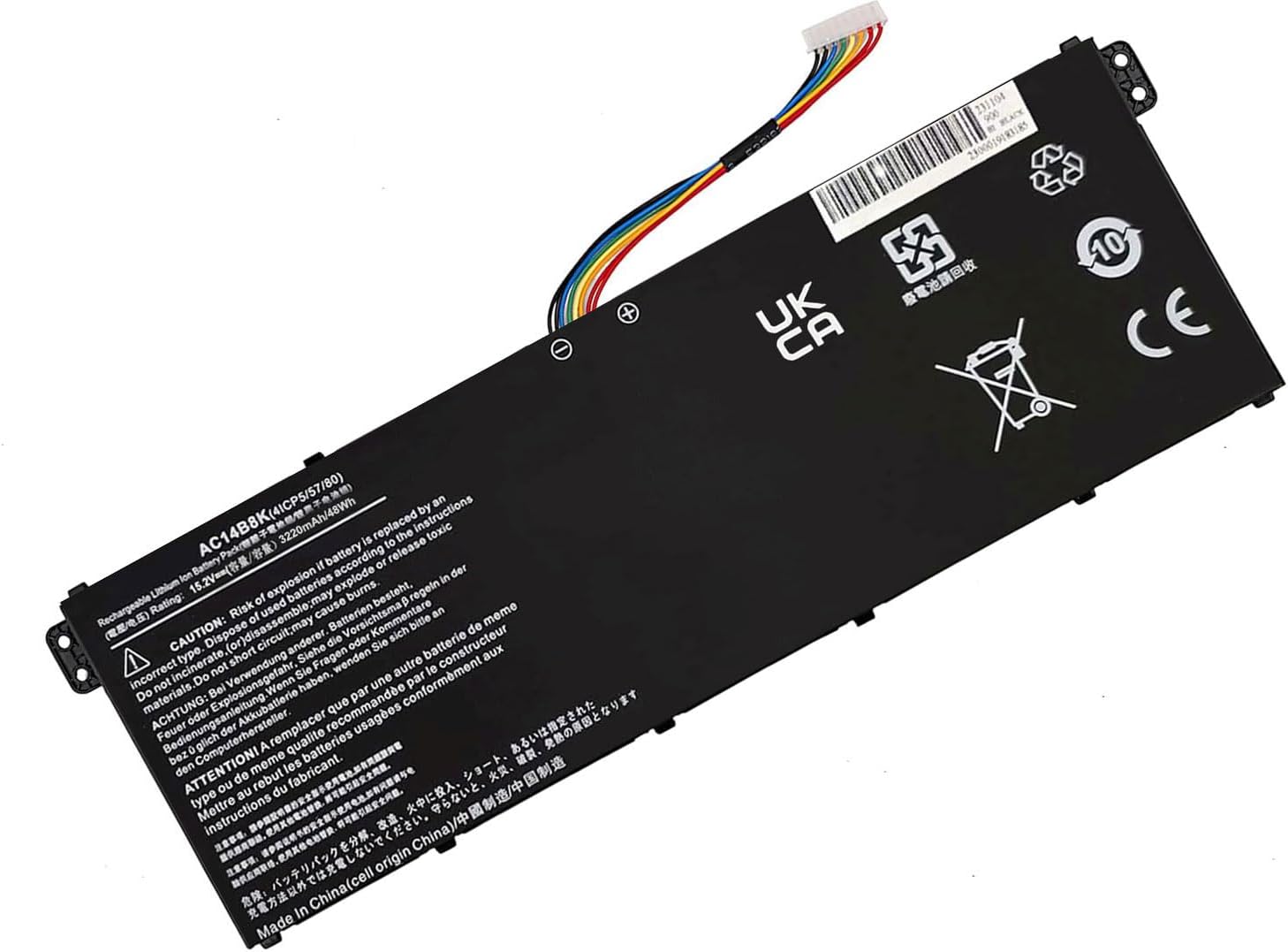 AC14B3K AC14B8K Batterie de rechange pour ordinateur portable Acer ...