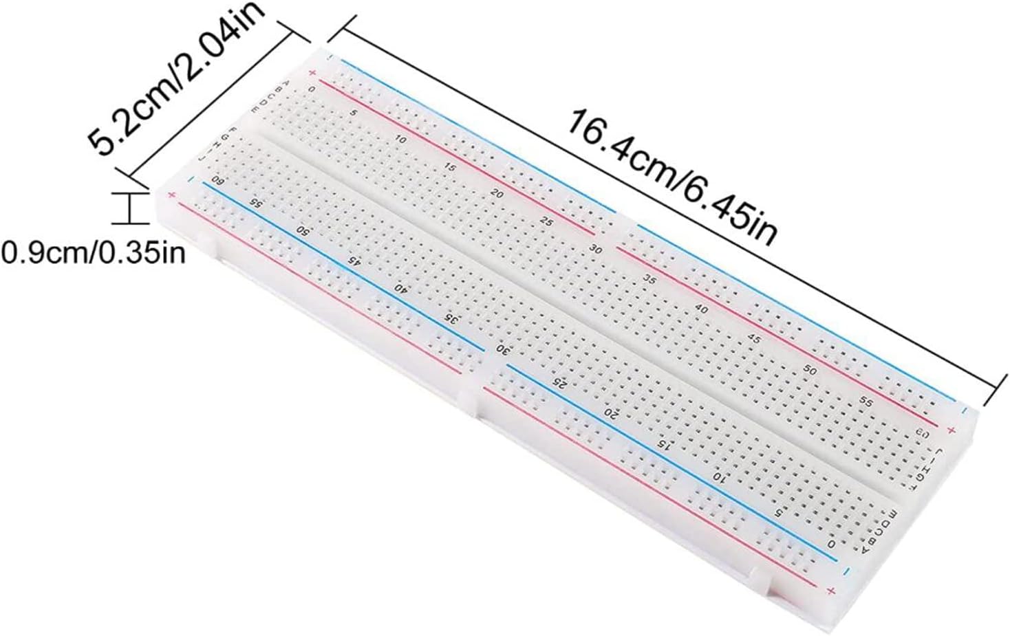 AEDIKO 3pcs Breadboard 830 Point Solderless Prototype PCB Board Kit ...
