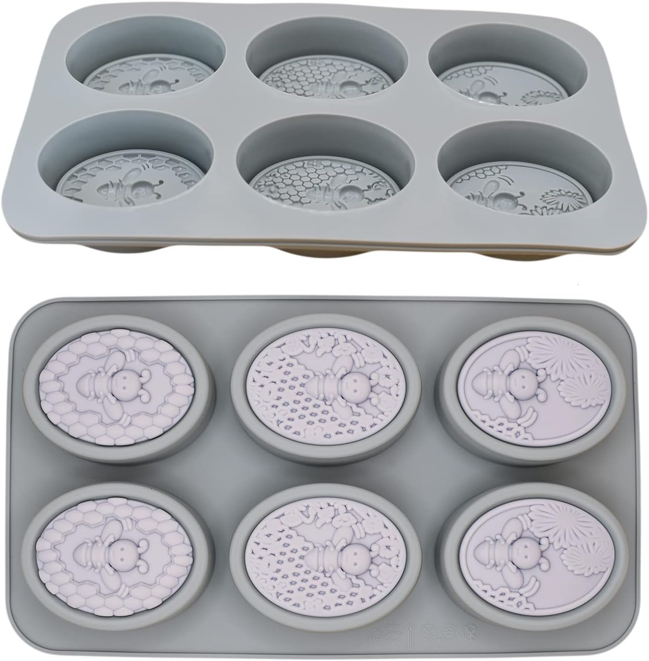 Amazon.com: TopolMold 2-Pack 6-Cavity Silicone Mold - 3D Honeycomb ...