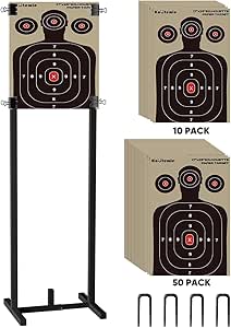 Amazon.com : Koutemie Outdoor Shooting Target Stand Holder and 50 Pack ...