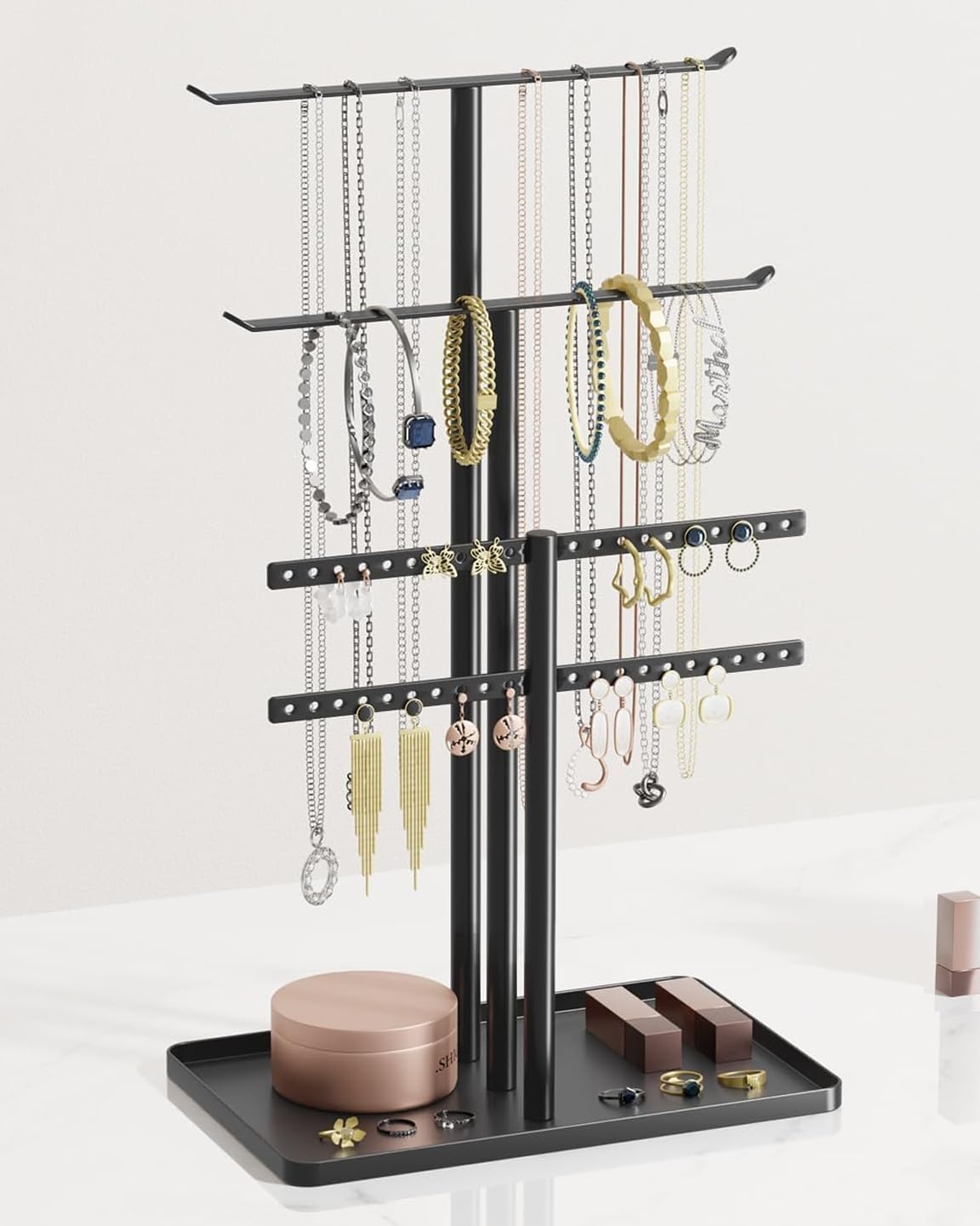 Amazon.com: pickpiff Jewelry Stand Organizer, 14.5" Tall Sturdy Metal ...