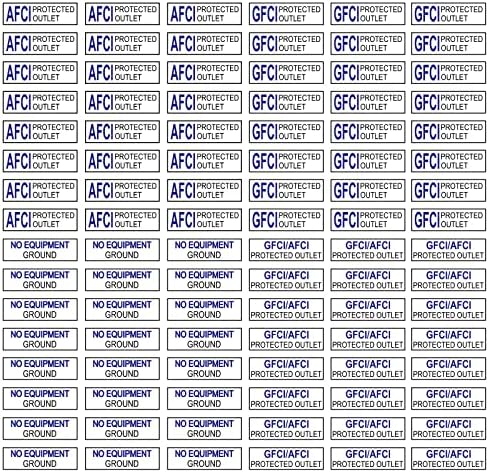 Amazon.com: GFCI Protected Outlet Receptacle Plates Label Sticker Decal ...