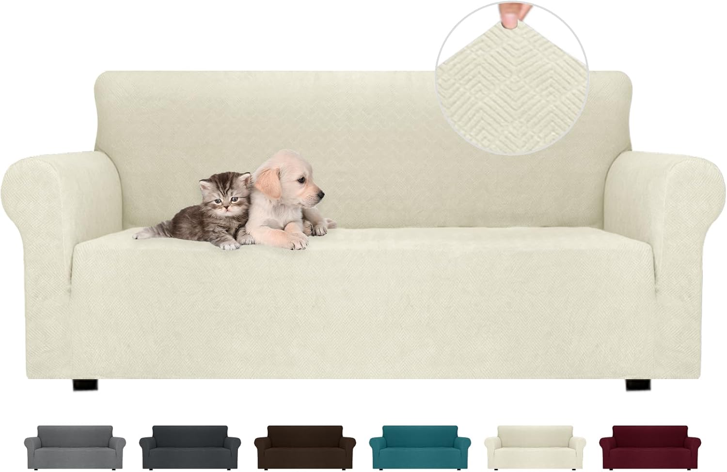 Ystyle Extensible Housse Canapé 3 Places, Universelle Housse De Canapé ...