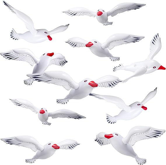 Amazon.com: Foilswirl 10 Pcs Large Inflatable Seagull Ornaments 24.41 x ...