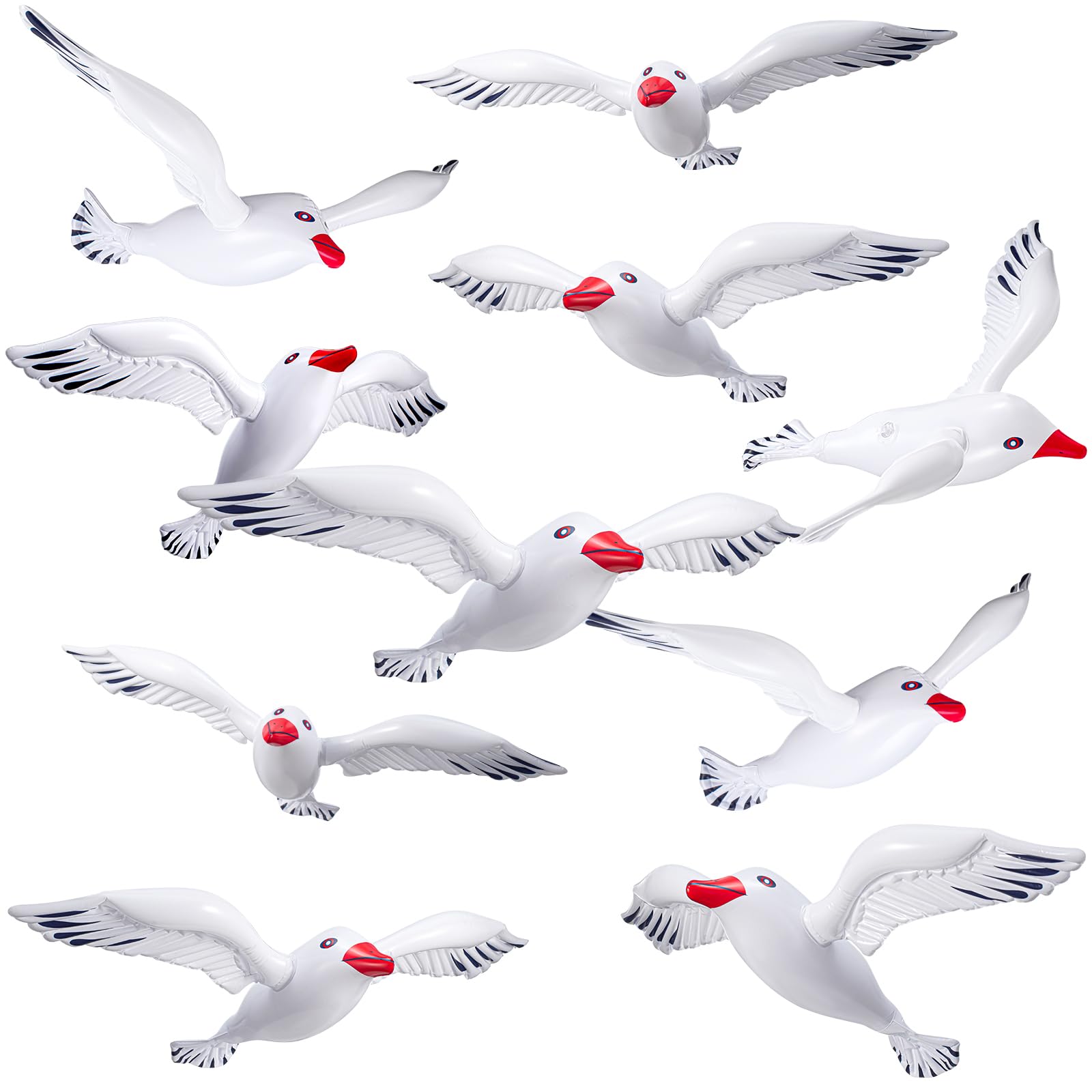 Amazon.com: Foilswirl 10 Pcs Large Inflatable Seagull Ornaments 24.41 x ...
