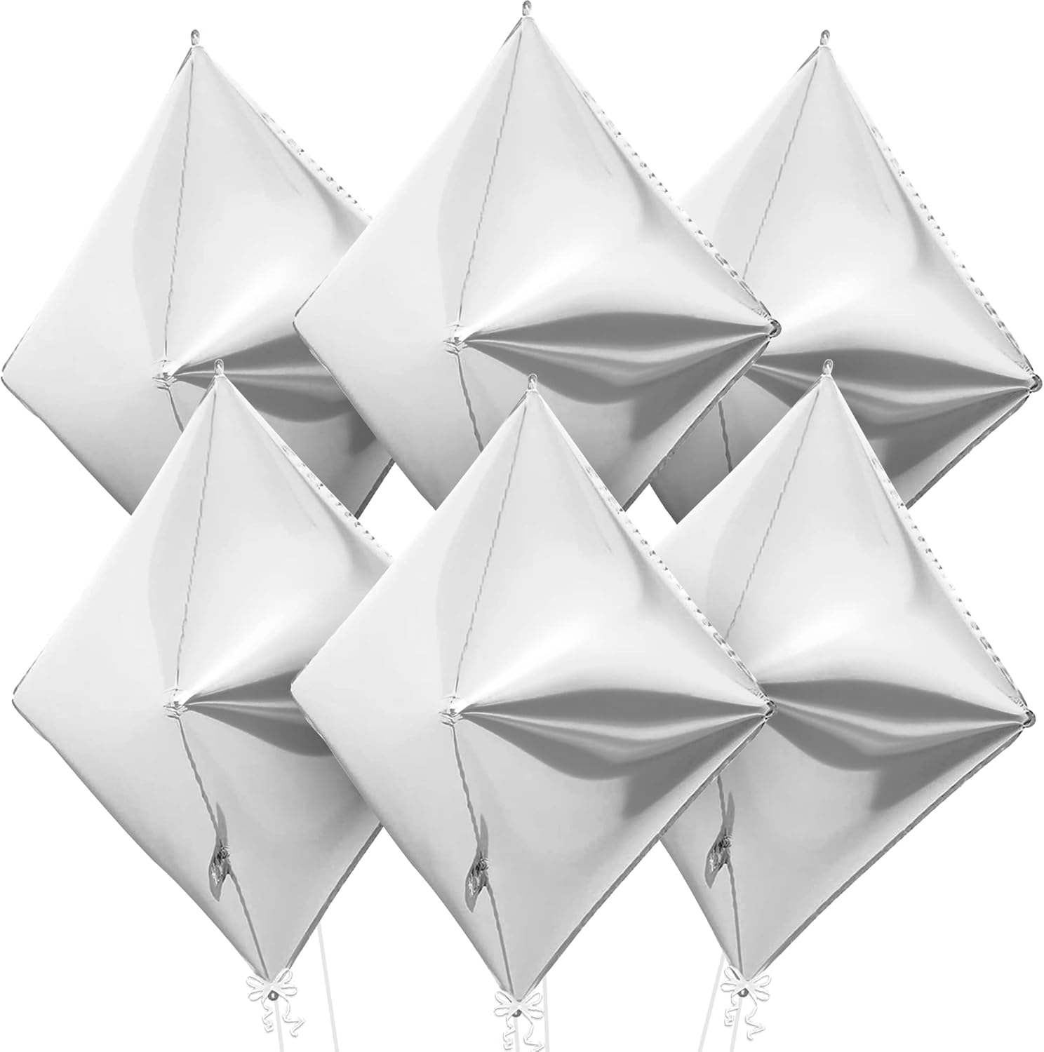 Amazon.com: Katchon, Big Metallic Silver Balloons - 22 Inch, Pack Of 6 ...